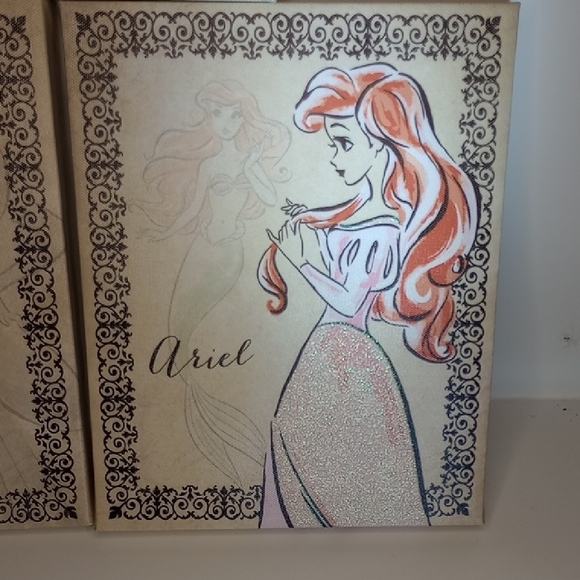 Disney | Wall Decor | Disney Princess Canvas Art Set Cinderella Ariel ...